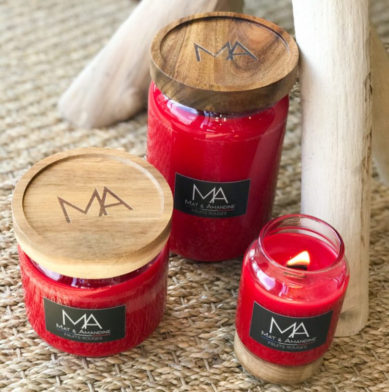 Bougie parfumée - Fruits rouges - Mat & Amandine